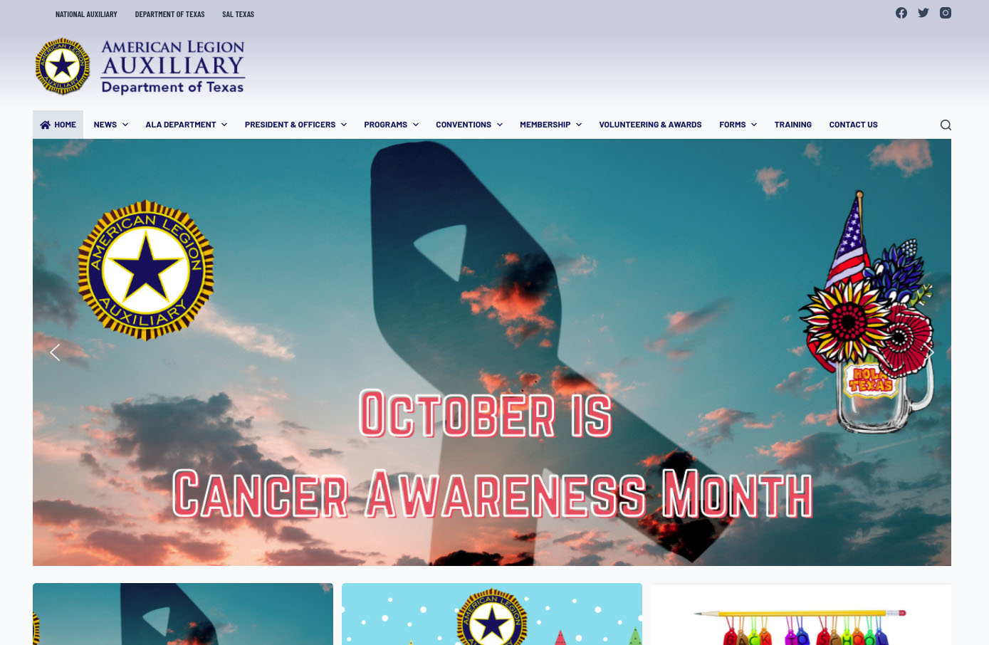 American Legion Auxiliary, Department of Texas - Home